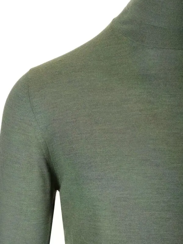MAURO OTTAVIANI Ribbed Trim Roll Neck Sweater - Green