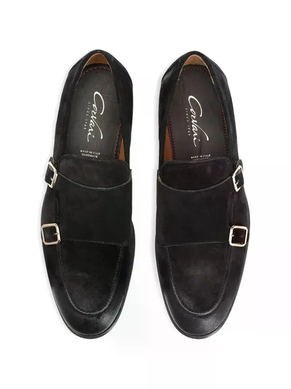 CORVARI Double Buckle Suede Shoes