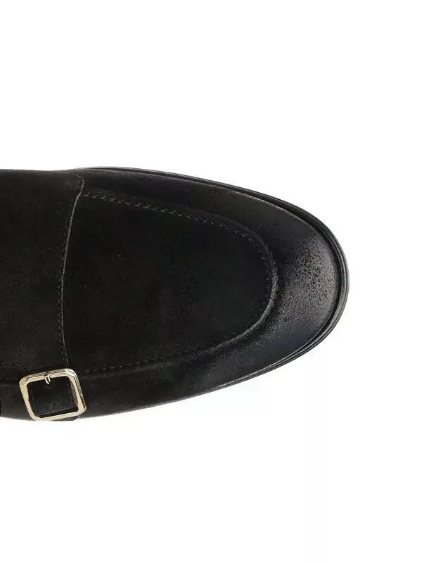 CORVARI Double Buckle Suede Shoes