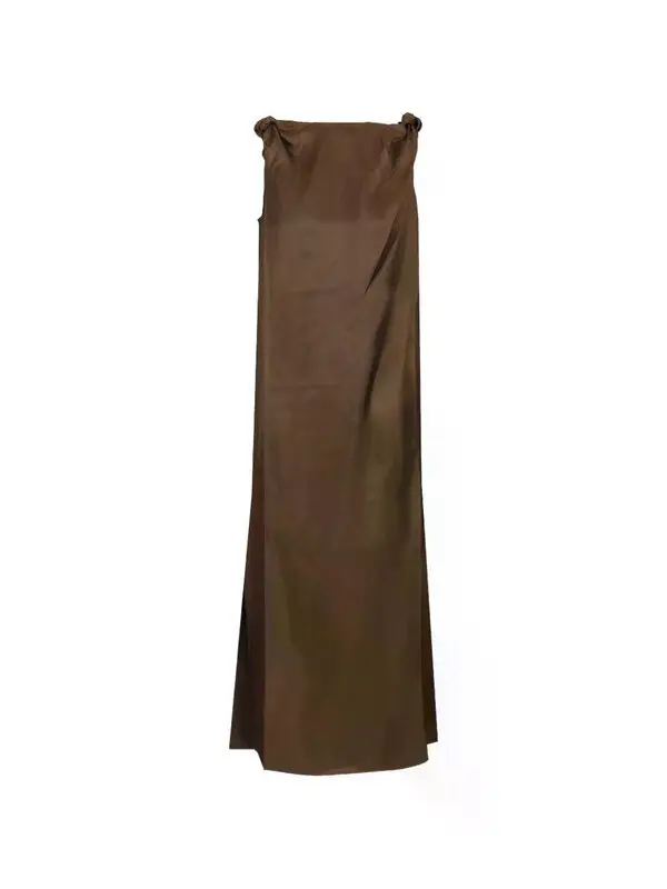 Loulou De Saison Moun Knotted Draped Dress - Brown