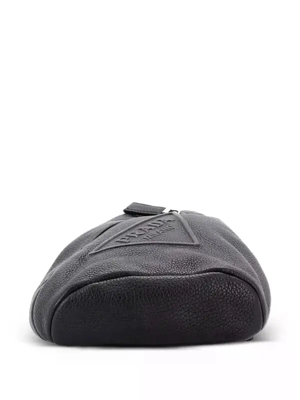 Prada Triangle Logo Sling Bag Leather Backpack