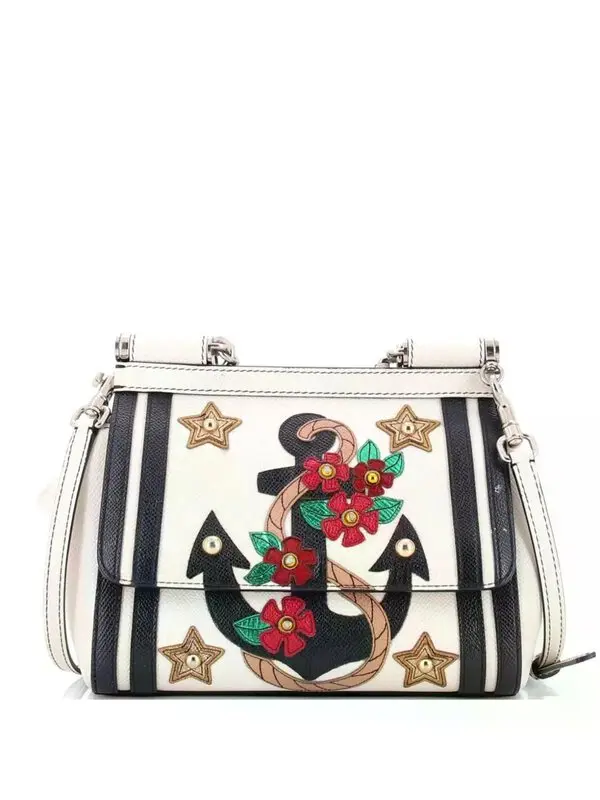 Dolce & Gabbana Sailor Miss Sicily Bag Patchwork Leather Small Satchel