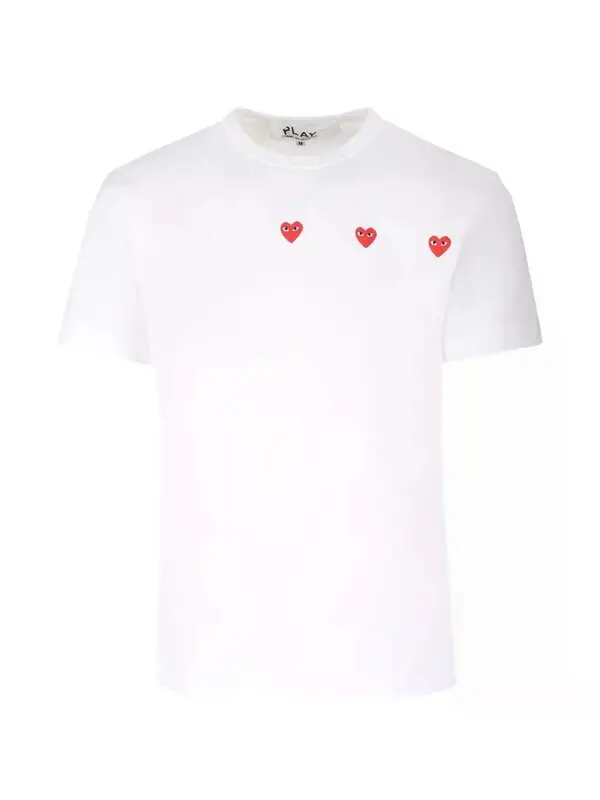 Play Comme Des Garcon Heart-patch T-shirt