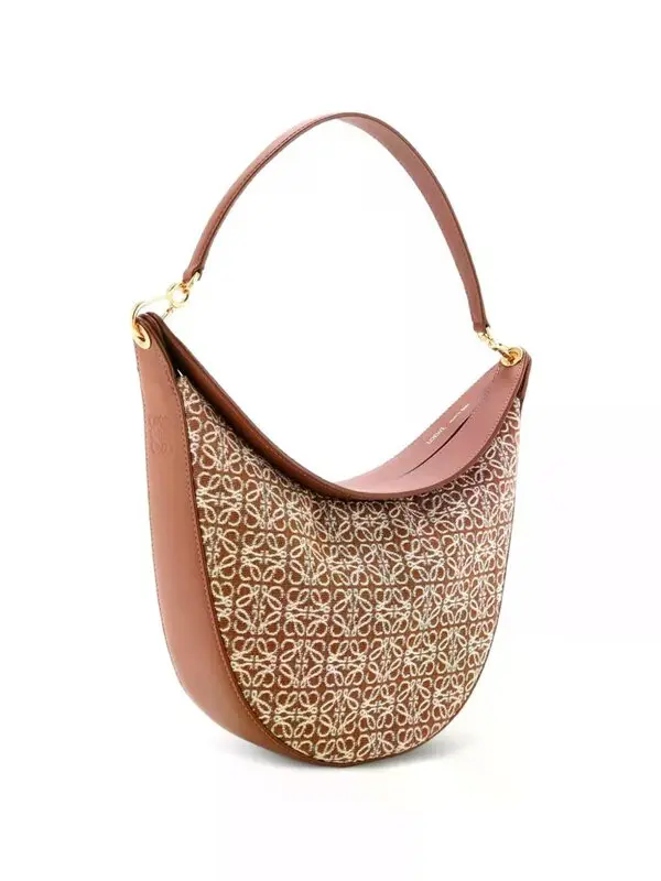Loewe Luna Anagram Jacquard Hobo Bag - Brown