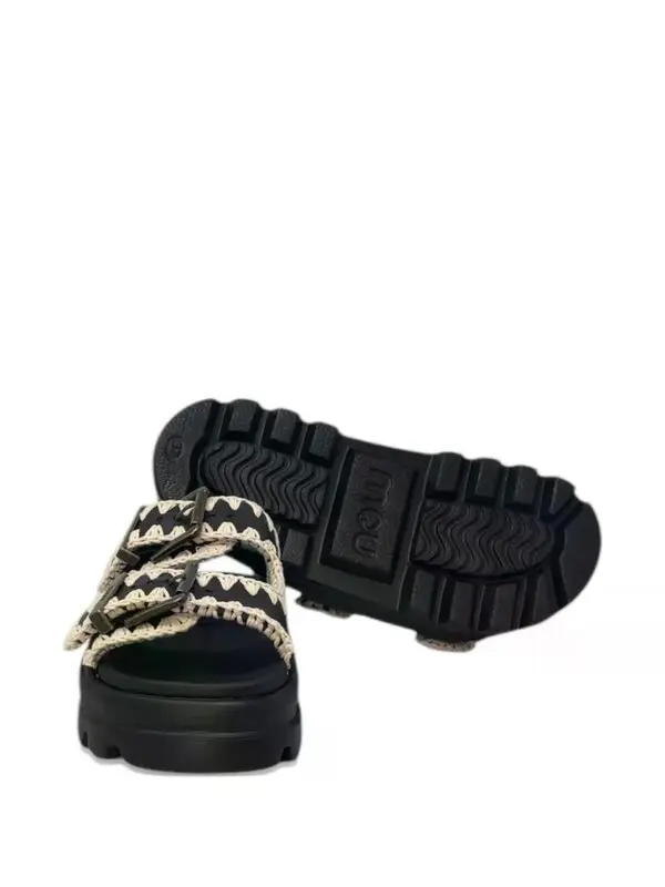 Mou Bounce Crochet-trim Platform Sandals