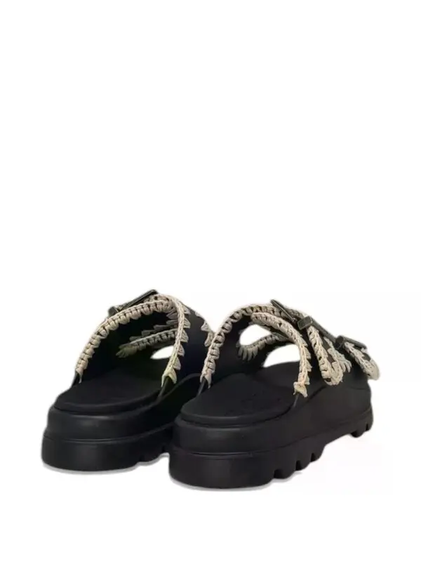 Mou Bounce Crochet-trim Platform Sandals