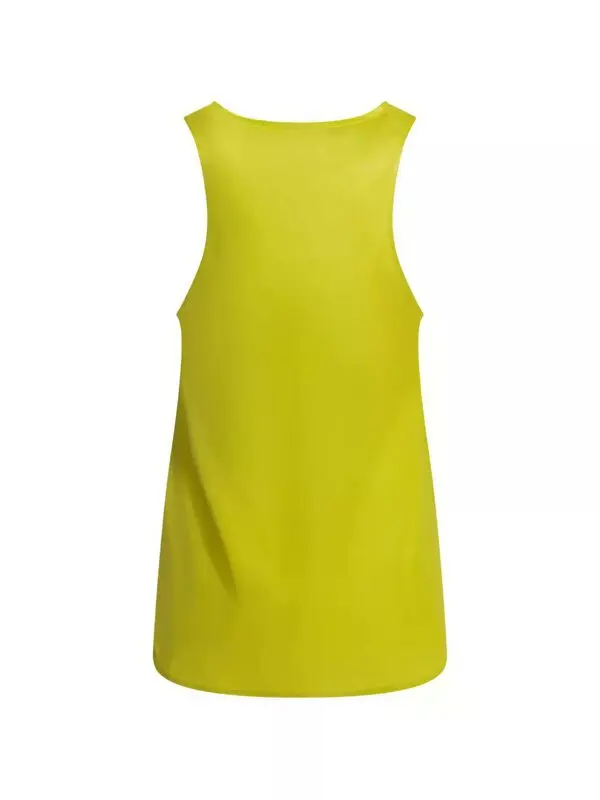 SA SU PHI Sleeveless Scoop Neck Tank Top - Yellow