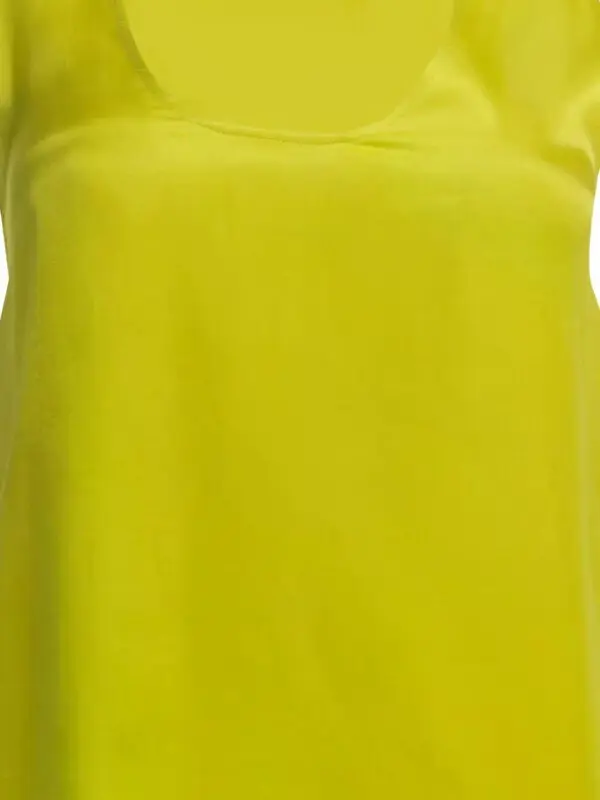 SA SU PHI Sleeveless Scoop Neck Tank Top - Yellow