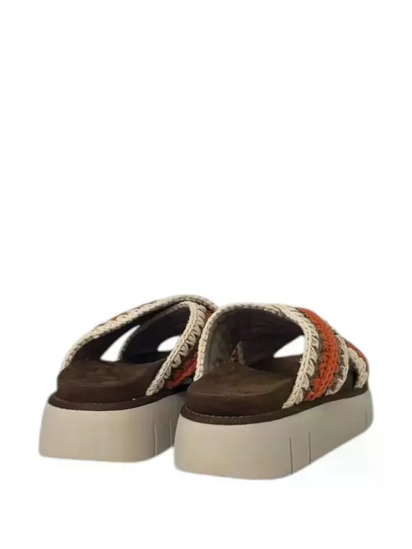 Mou Bounce Woven-straps Sandals - Orange