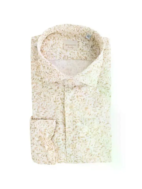 BRANCACCIO Leaf-print Long-sleeve Shirt