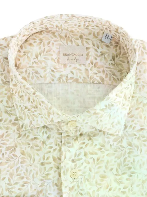 BRANCACCIO Leaf-print Long-sleeve Shirt