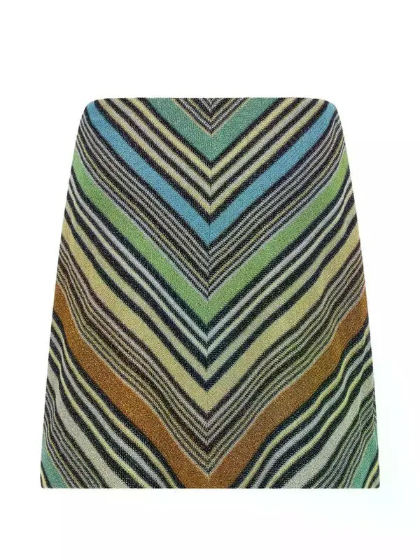 Missoni Geometric Pattern Lamé-thread A-line Mini Skirt