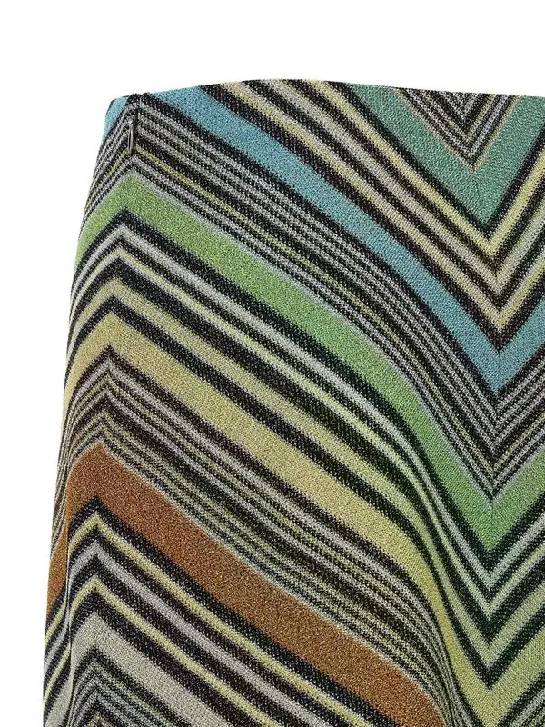 Missoni Geometric Pattern Lamé-thread A-line Mini Skirt