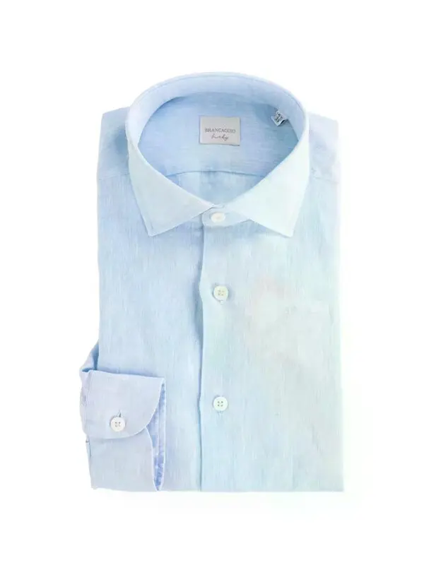 BRANCACCIO Spread-collar Button-up Shirt - Blue