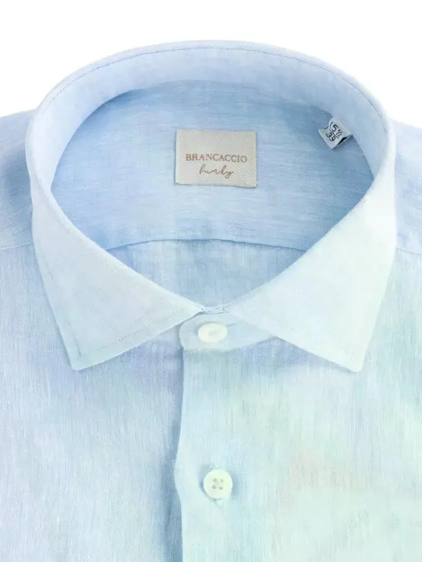 BRANCACCIO Spread-collar Button-up Shirt - Blue