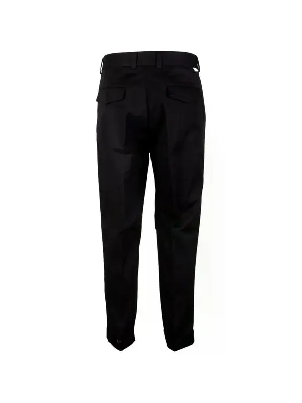PAOLO PECORA Pleated Turn-up Trousers