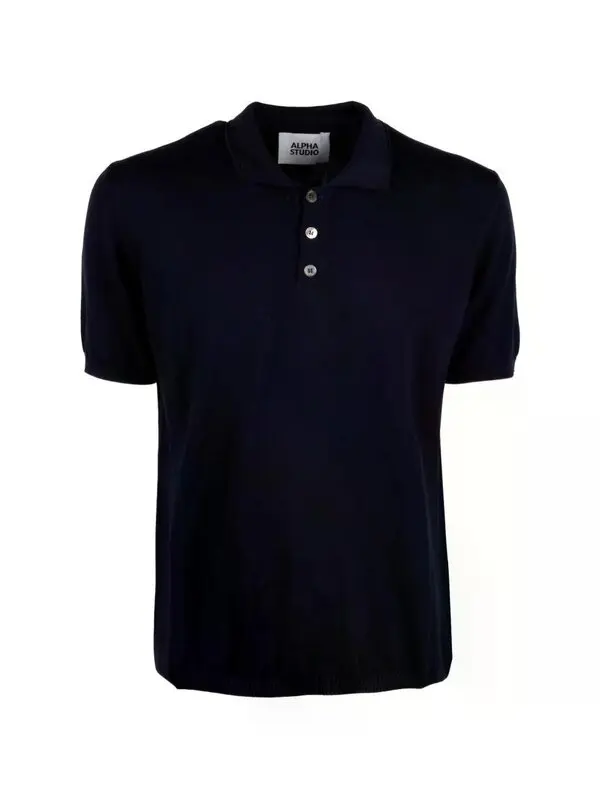 Alpha Studio Short-sleeve Polo Shirt - Blue