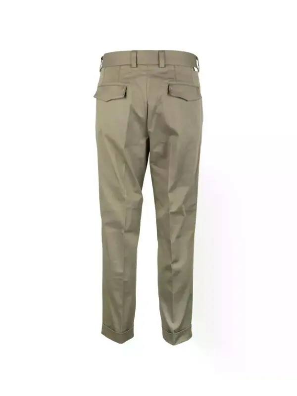 PAOLO PECORA Pleated Turn-up Trousers