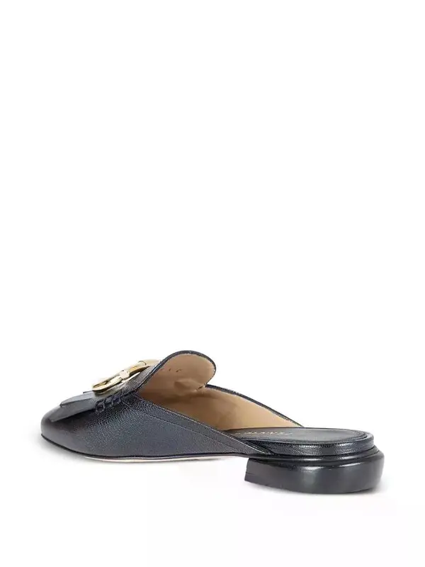 FERRAGAMO Gancini Fringed Mules