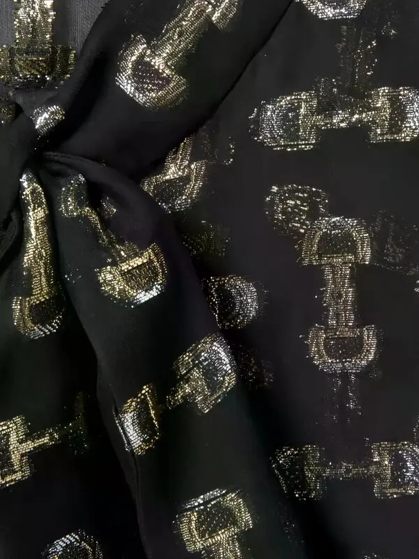 Gucci Horsebit Bow-neck Blouse