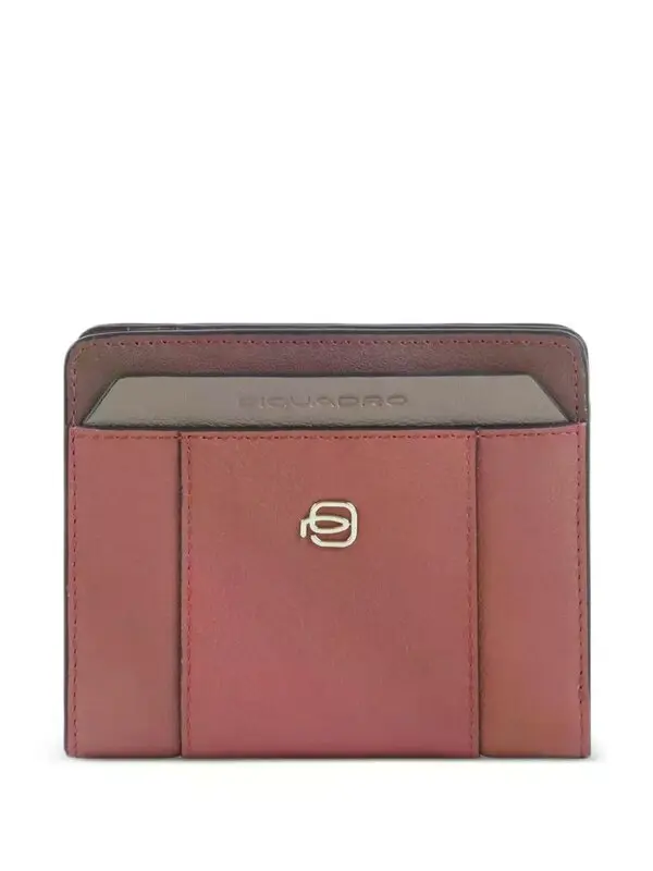 PIQUADRO Logo-plaque Bi-fold Leather Wallet - Orange