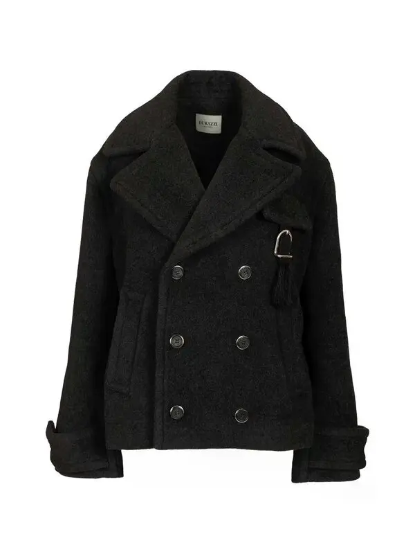 DURAZZI MILANO Double-breasted Wool Peacoat - Grey