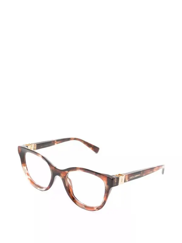 Dolce & Gabbana Tortoiseshell Cat-eye Glasses - Brown