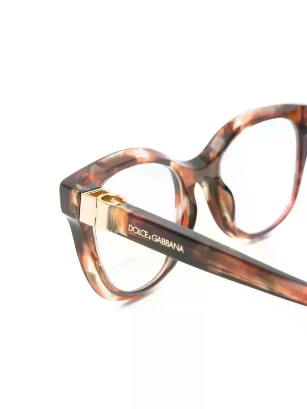 Dolce & Gabbana Tortoiseshell Cat-eye Glasses - Brown