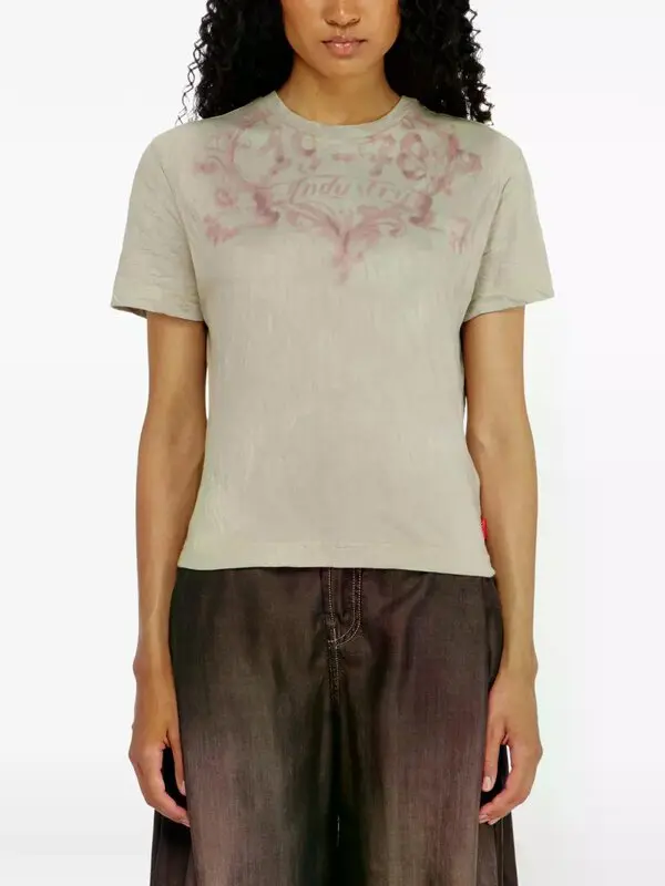 DIESEL® 1978 Industry" Graphic Print T-shirt - Neutrals