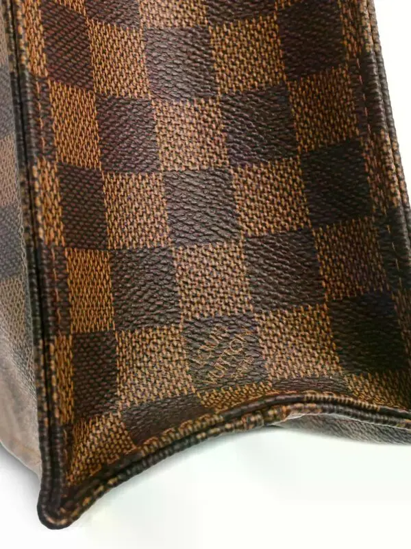 LOUIS VUITTON 2008 Sac Plat Damier Ebene Tote Bag