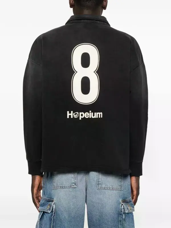 HOPEIUM Logo-print Polo-collar Sweater