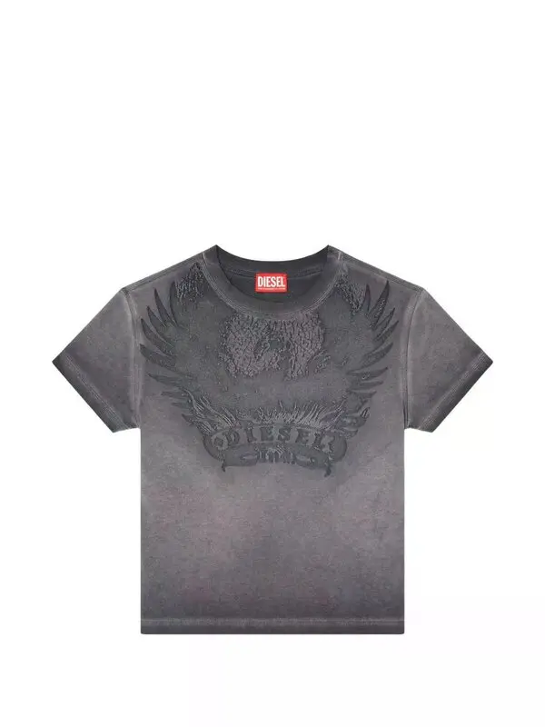 DIESEL® Devoré Phoenix Cotton T-shirt - Grey