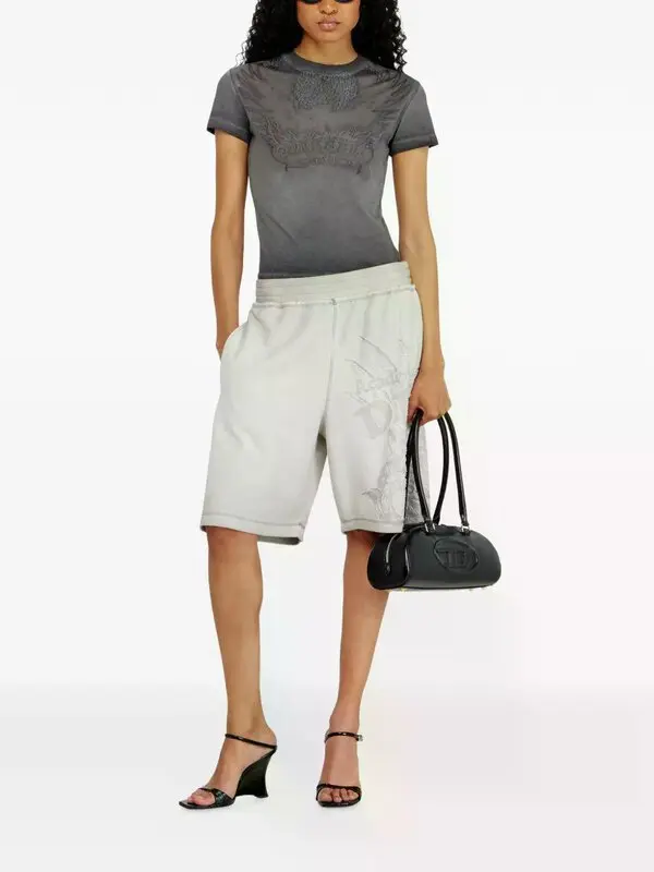 DIESEL® Devoré Phoenix Cotton T-shirt - Grey