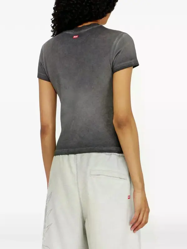 DIESEL® Devoré Phoenix Cotton T-shirt - Grey