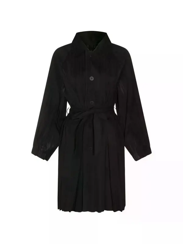 Issey Miyake Pleated Belted Coat