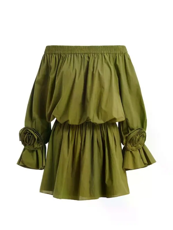 Essentiel Antwerp Rosette-embellished Mini Dress - Green