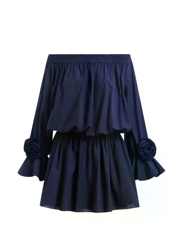Essentiel Antwerp Rosette-embellished Mini Dress - Blue