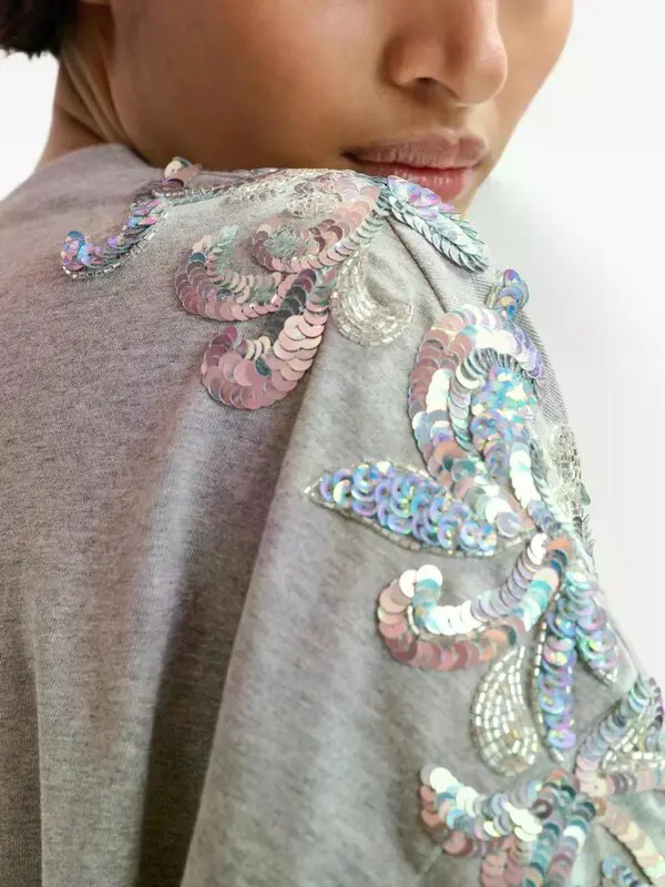 Essentiel Antwerp Sequin And Bead Embellished T-shirt