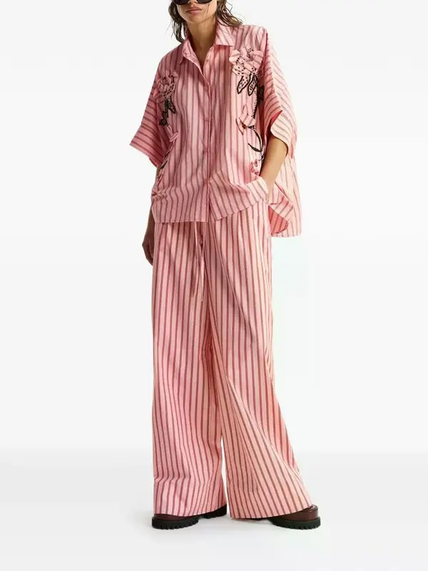 Essentiel Antwerp Striped Wide-leg Trousers