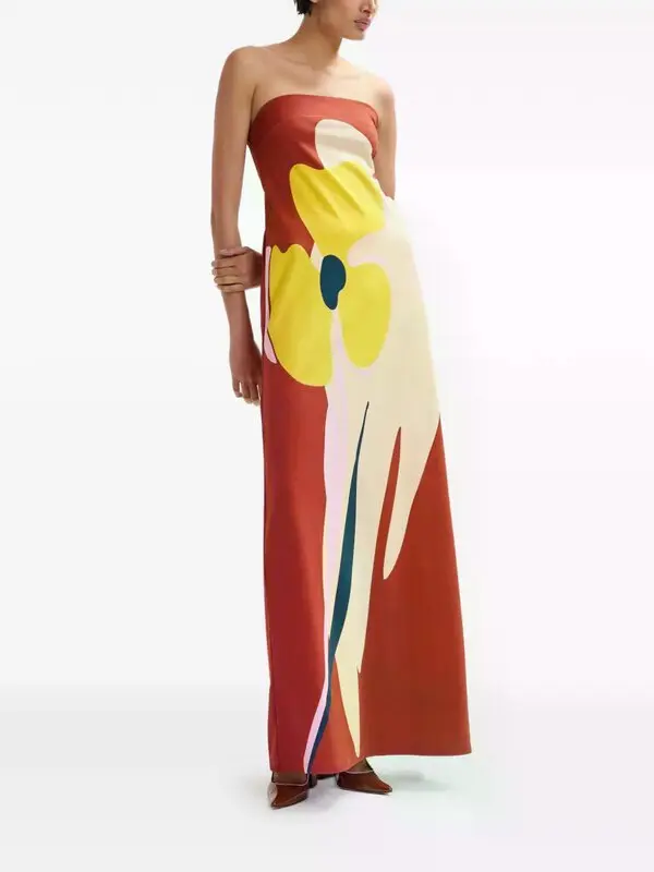 Essentiel Antwerp Jannick Floral-print Strapless Maxi Dress