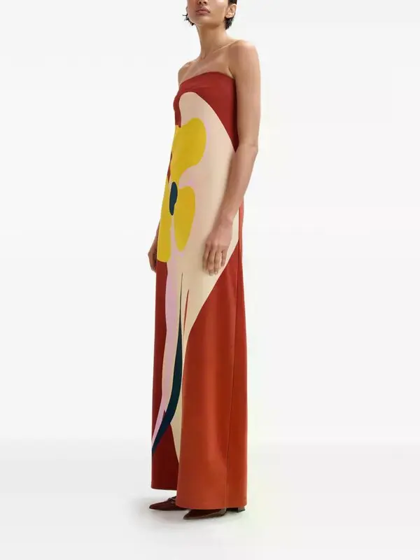 Essentiel Antwerp Jannick Floral-print Strapless Maxi Dress