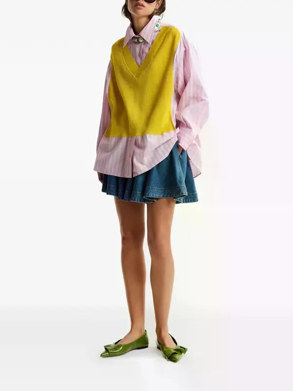 Essentiel Antwerp Striped Layered-effect Shirt