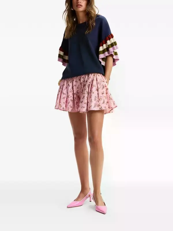 Essentiel Antwerp Floral-print Flared Mini Shorts