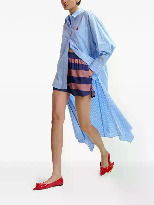 Essentiel Antwerp Striped Shirt With Asymmetrical Hem
