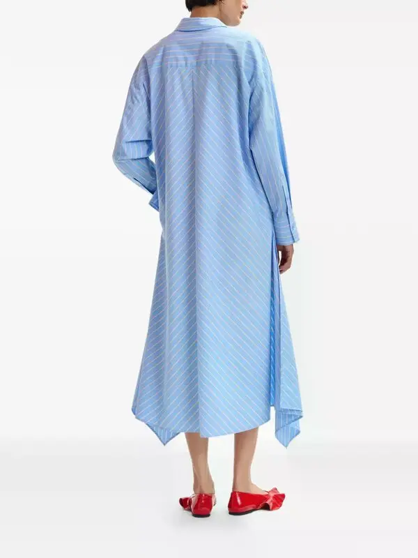Essentiel Antwerp Striped Shirt With Asymmetrical Hem