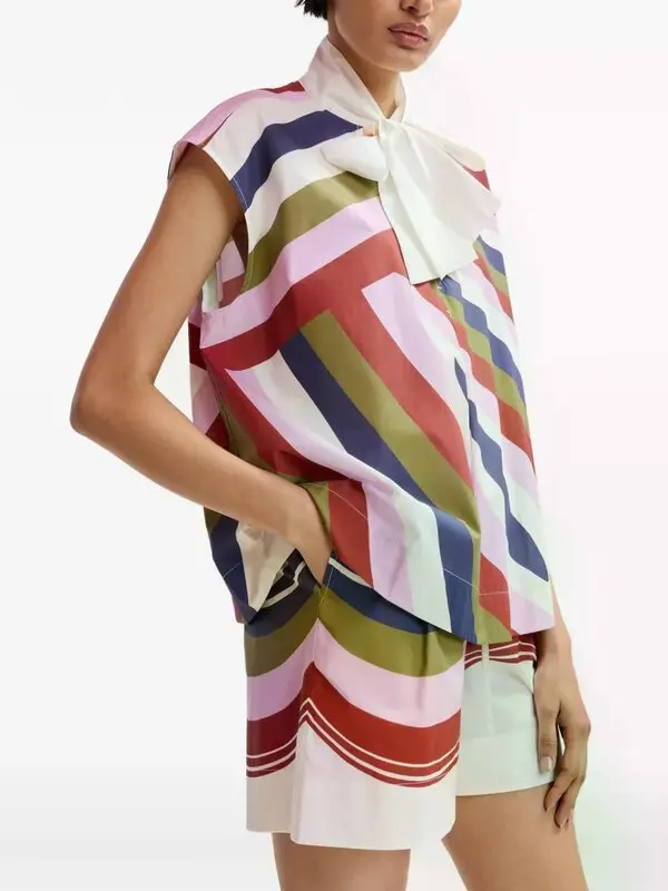 Essentiel Antwerp Stripe-print Drawstring Shorts