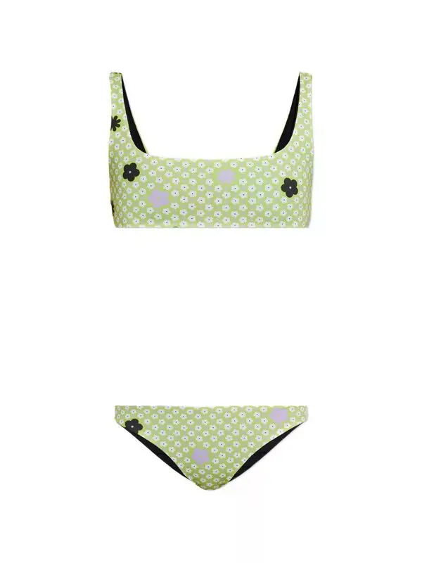 MAISON MARGIELA Floral-print Bikini - Green