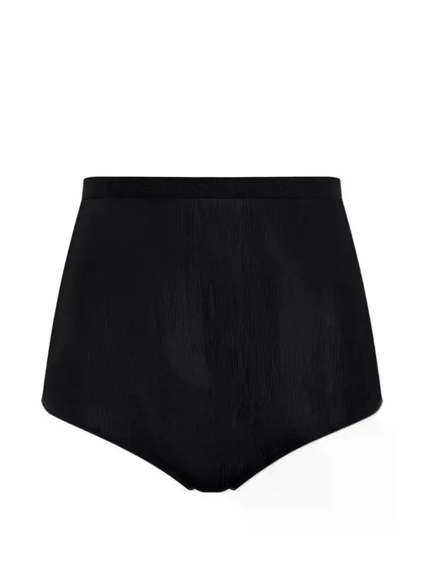 MAISON MARGIELA Ribbed High-waisted Briefs - Black