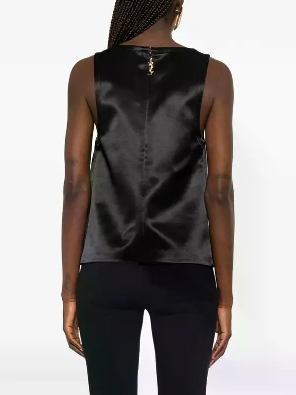 Saint Laurent Cassandre Pleated Top