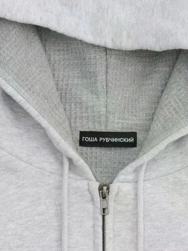 Gosha Rubchinskiy Zip-up Hoodie With Waffle Lining